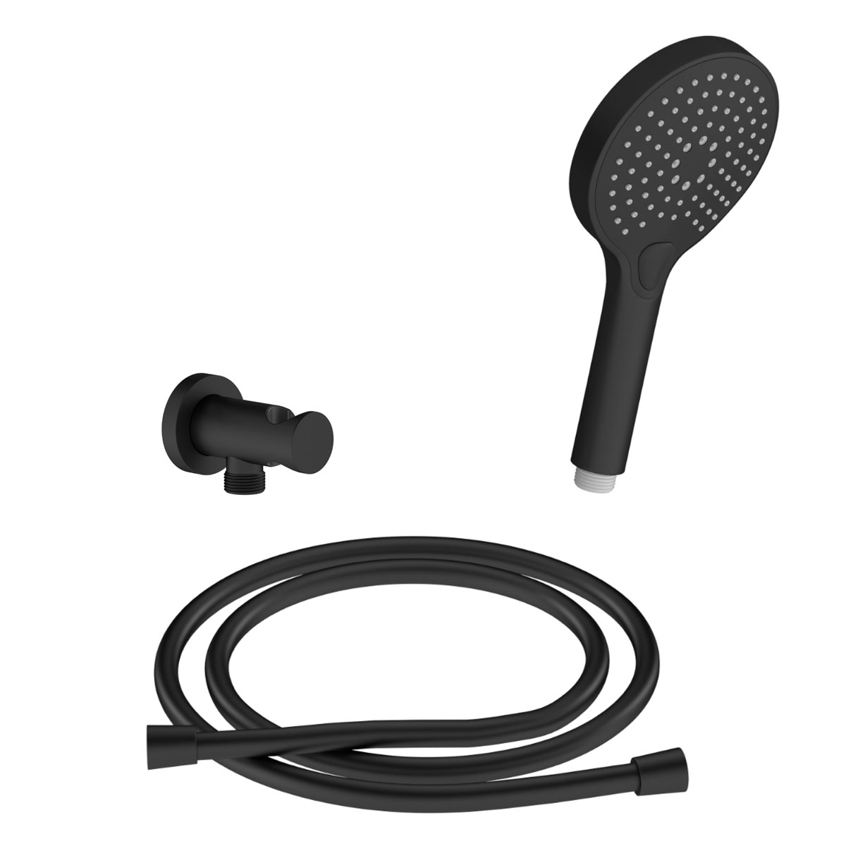 Chris Bergen Brausegarnitur-Set, schwarz matt, Handbrause mit drei ...