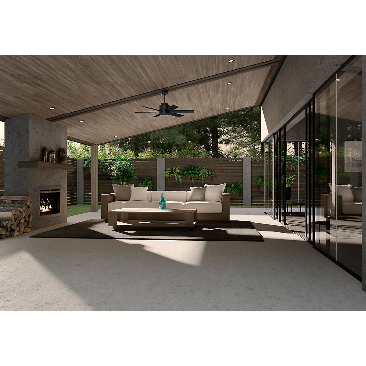 Hunter Fan Hunter Deckenventilator Kennicott 112cm mattes schwarz ...