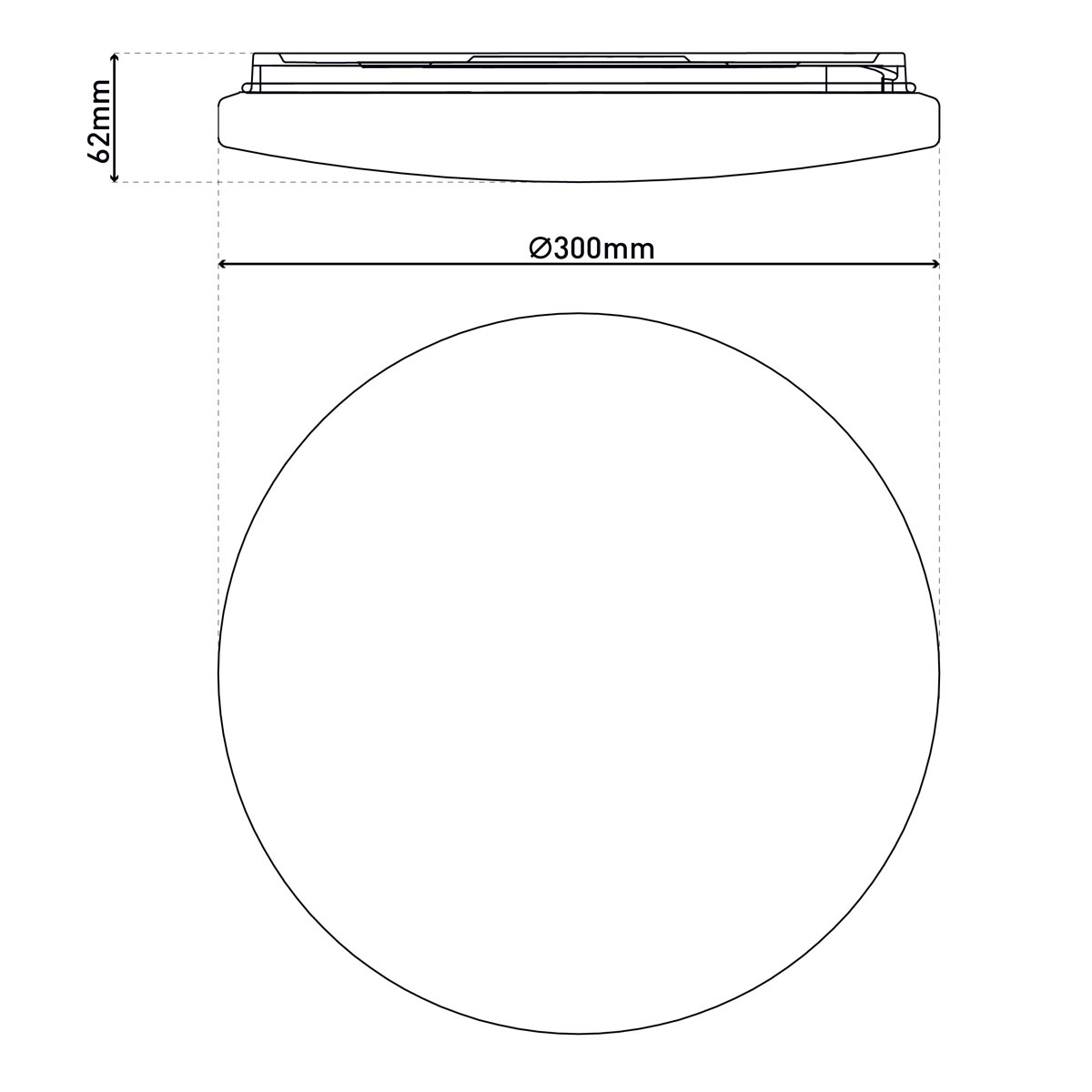 Naeve LED DL Fontana Metall/KS weissLxBxH: 30x30x6,2cm online kaufen