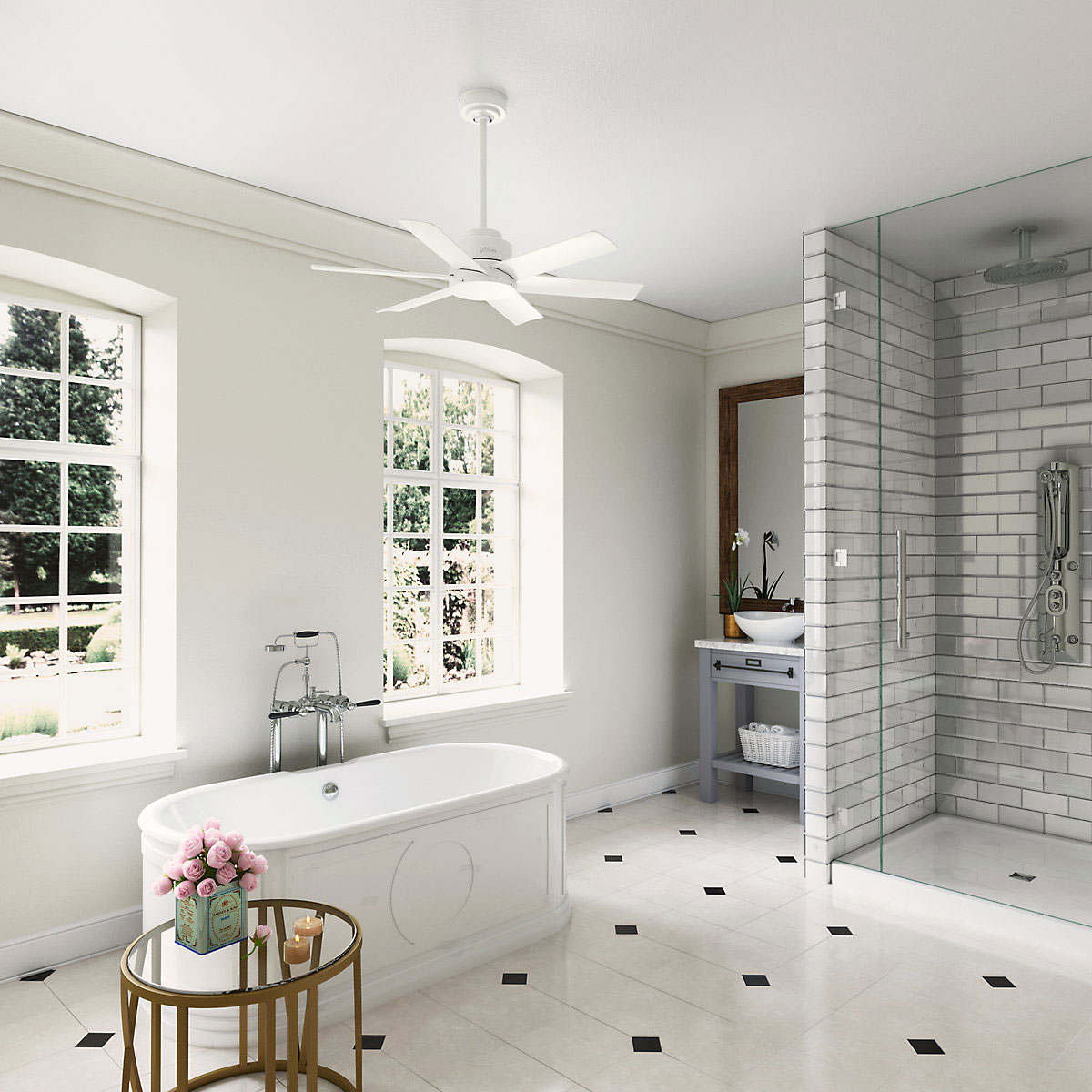 Hunter Fan Hunter Deckenenventilator Kennicott 112cm frisches weiß ...